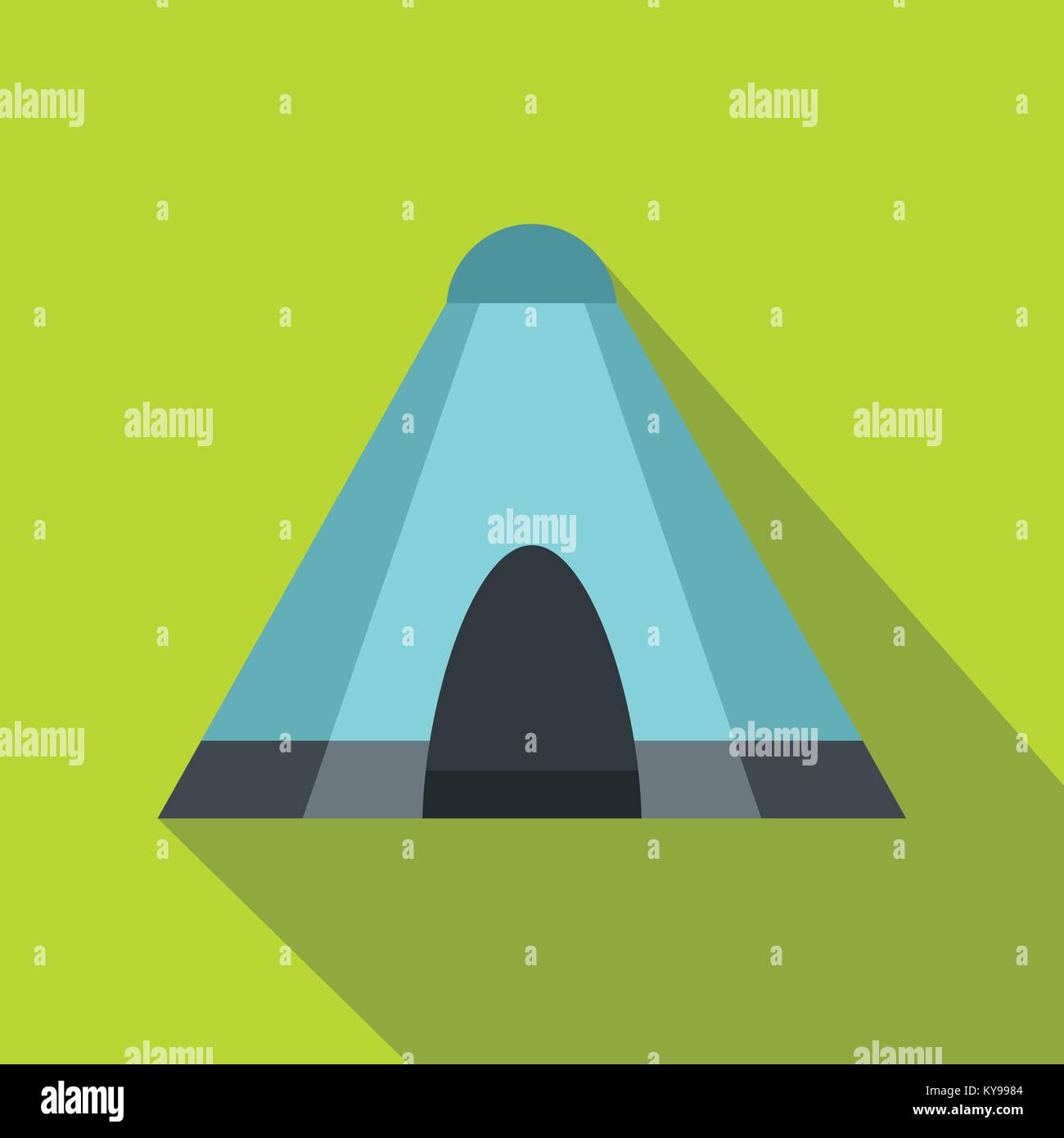 Blue tent icon. Flat illustration of blue tent vector icon for web ...