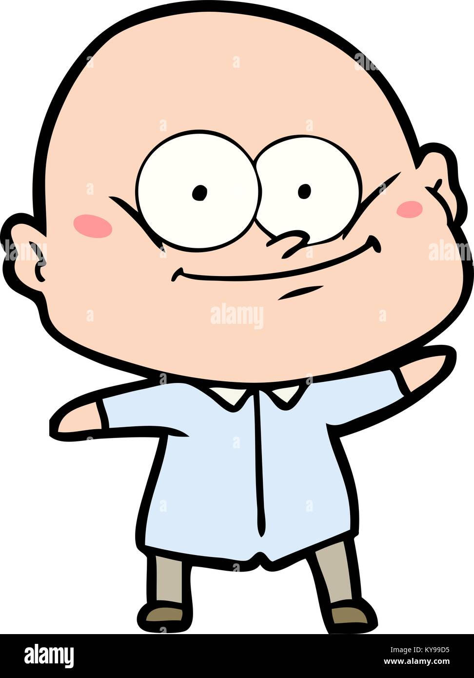 cartoon bald man staring Stock Vector Image & Art - Alamy