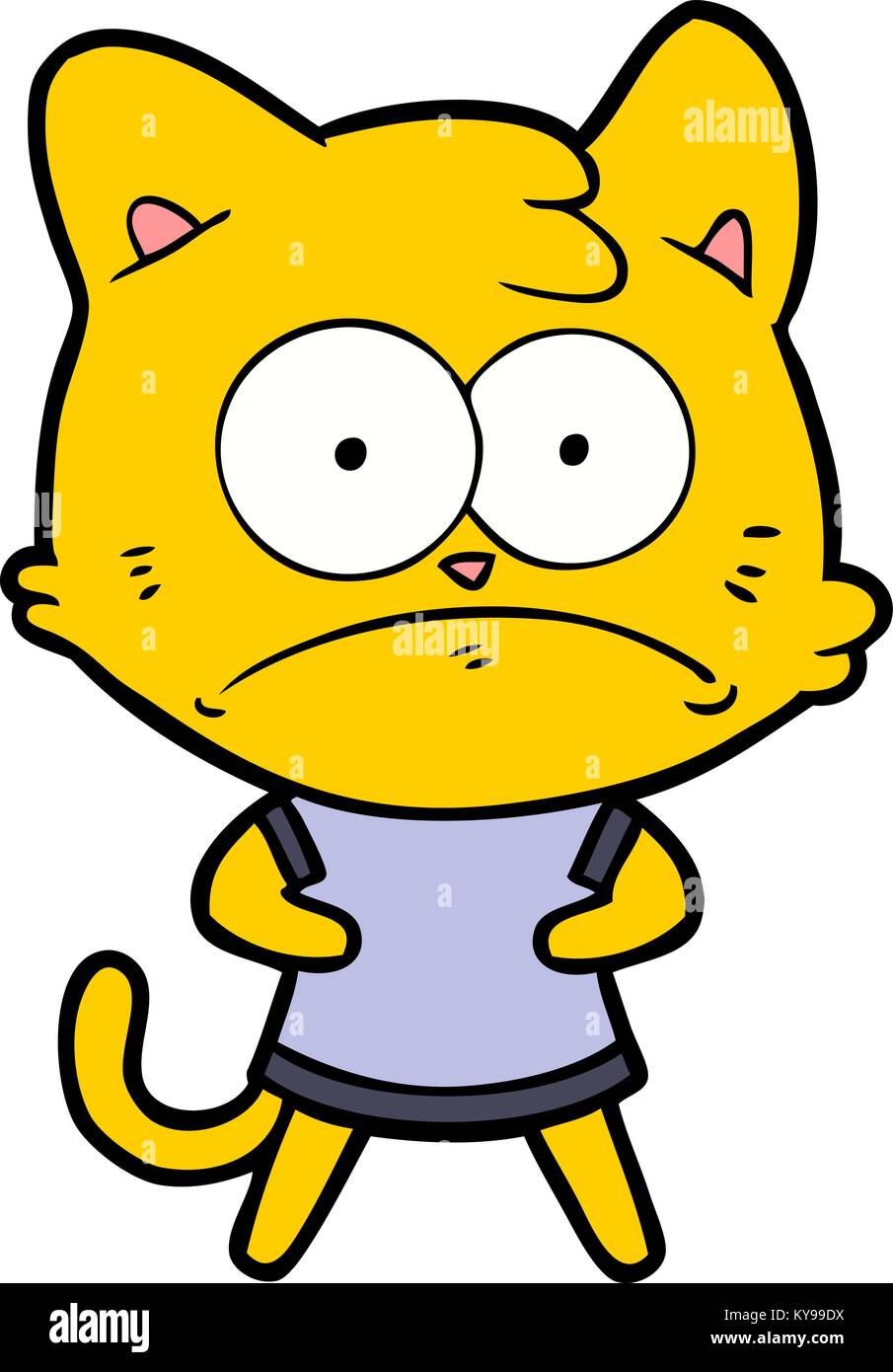 cartoon nervous cat Stock Vector Image & Art - Alamy