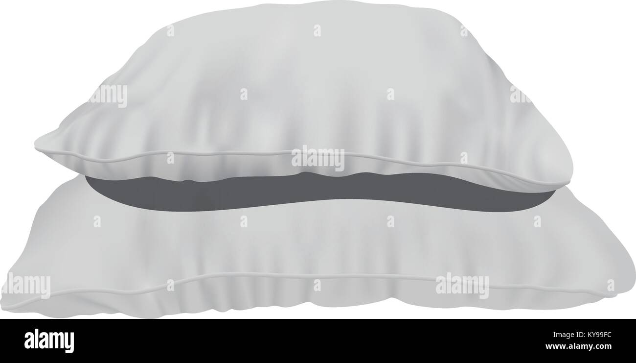 Stack of pillows mockup. Realistic illustration of stack of pillows ...
