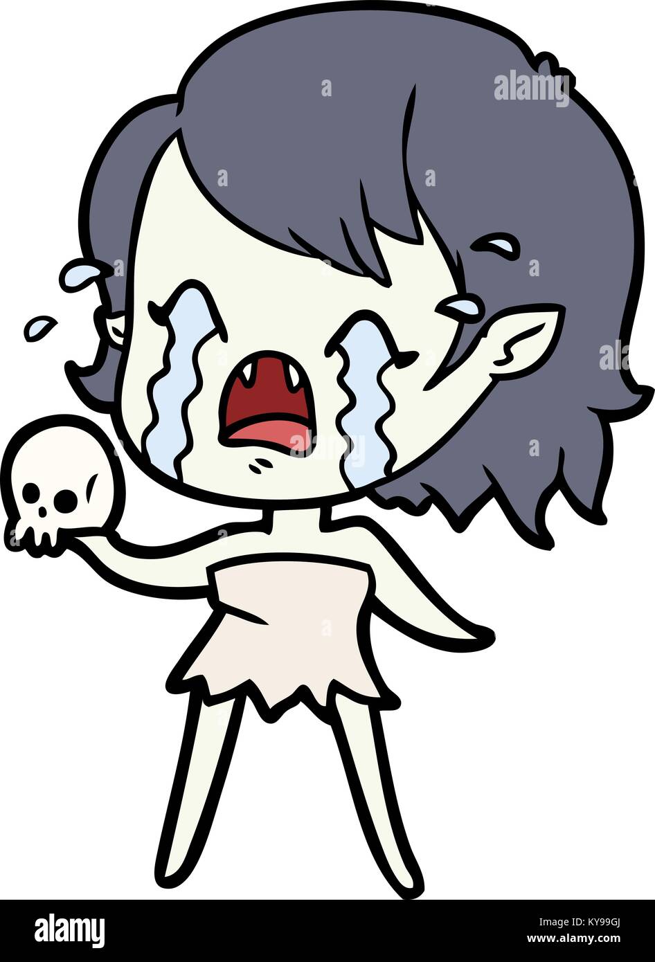 cartoon crying vampire girl Stock Vector Image & Art - Alamy