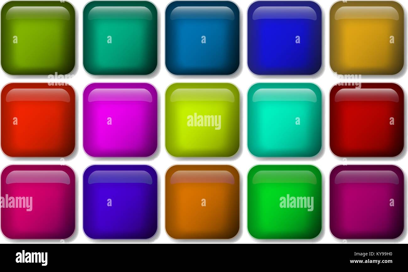 Set of glossy button icons for your design Stock Vector Image & Art - Alamy