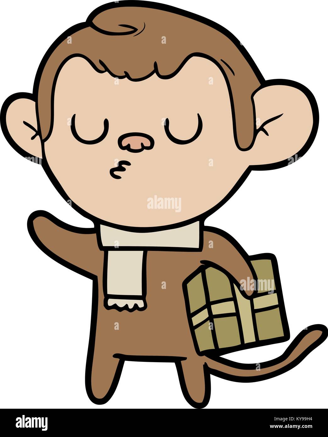 cartoon calm monkey Stock Vector Image & Art - Alamy