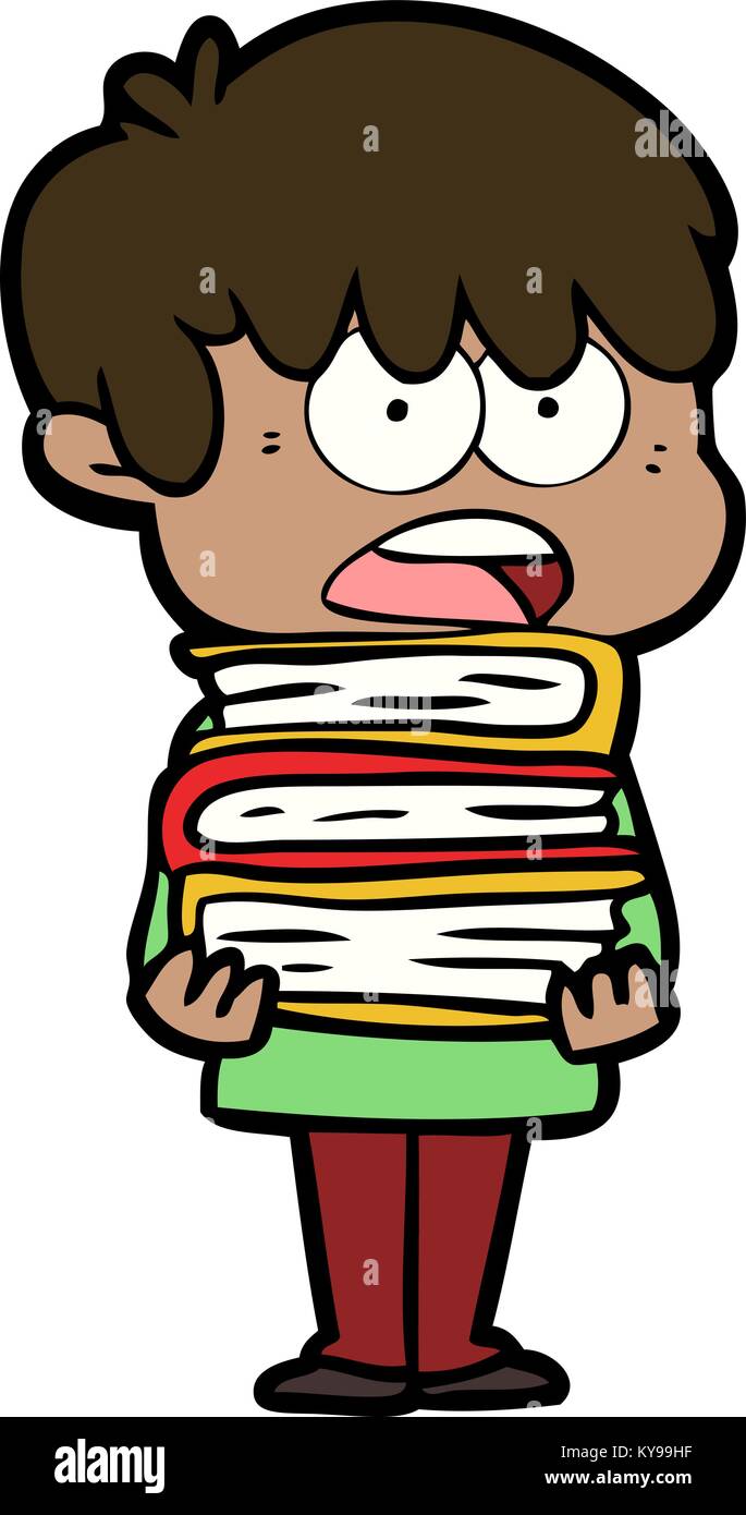 worried cartoon boy Stock Vector Image & Art - Alamy