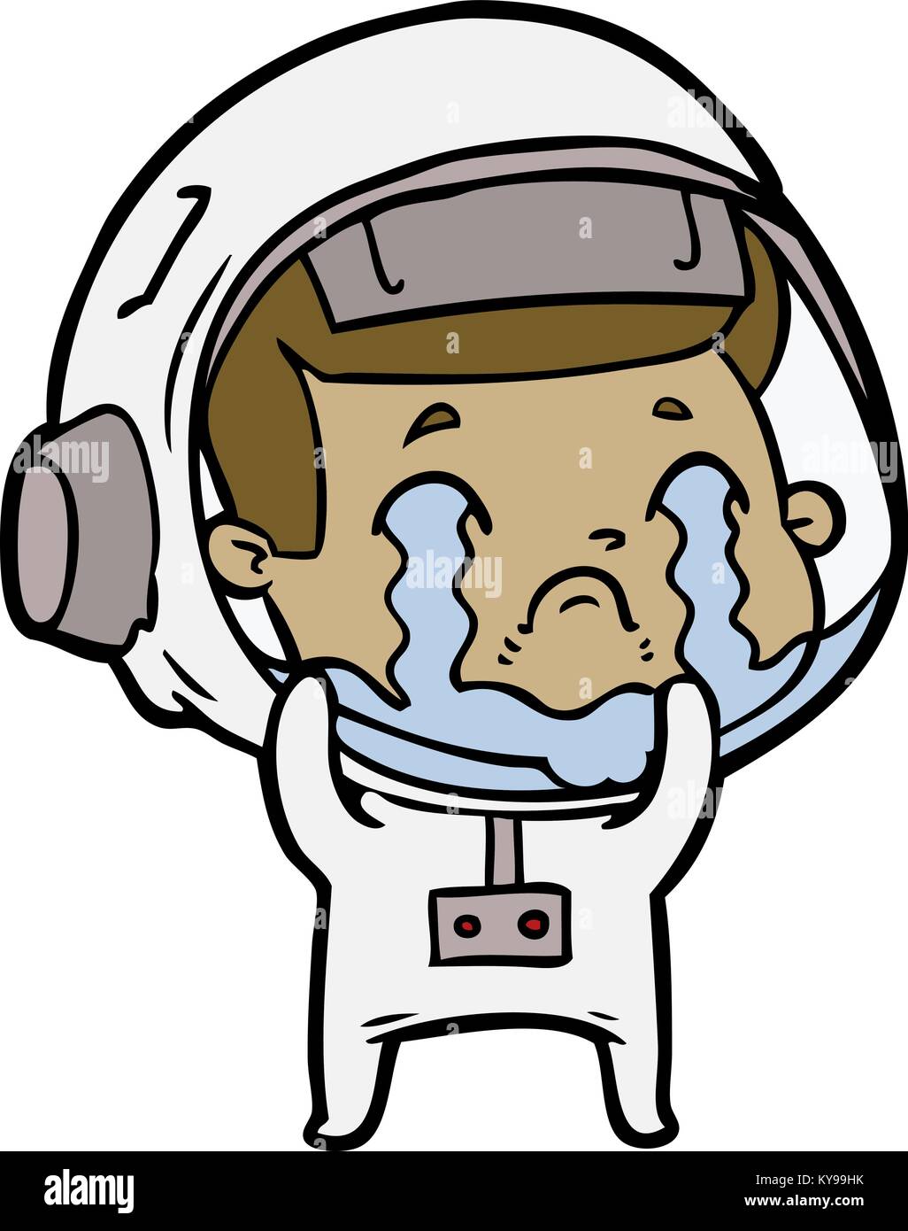 cartoon crying astronaut Stock Vector Image & Art - Alamy