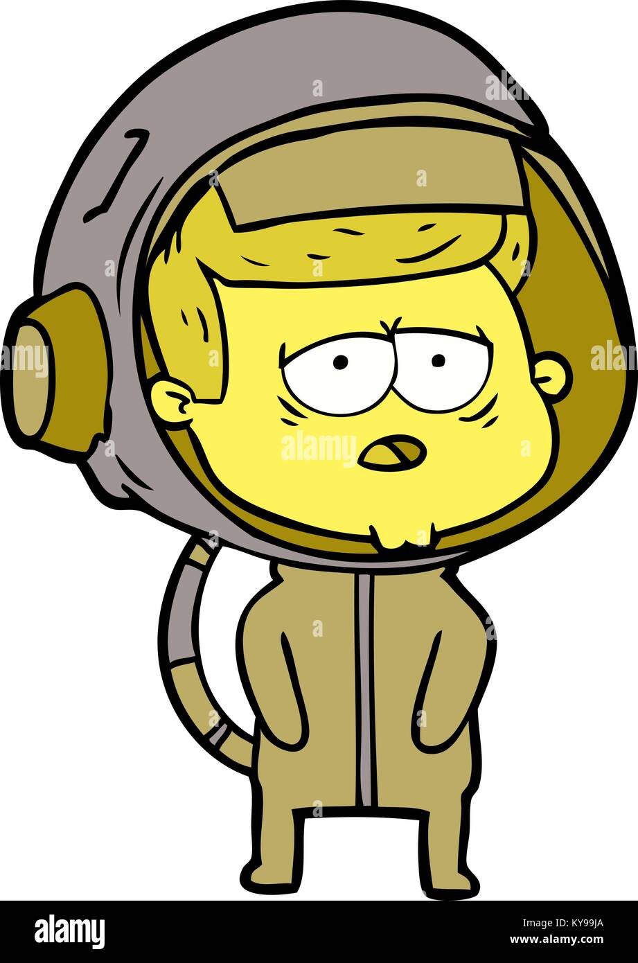 cartoon tired astronaut Stock Vector Image & Art - Alamy