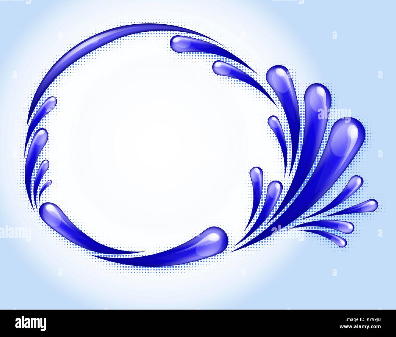 Oval water frame. Vector illustration Stock Vector Image & Art - Alamy