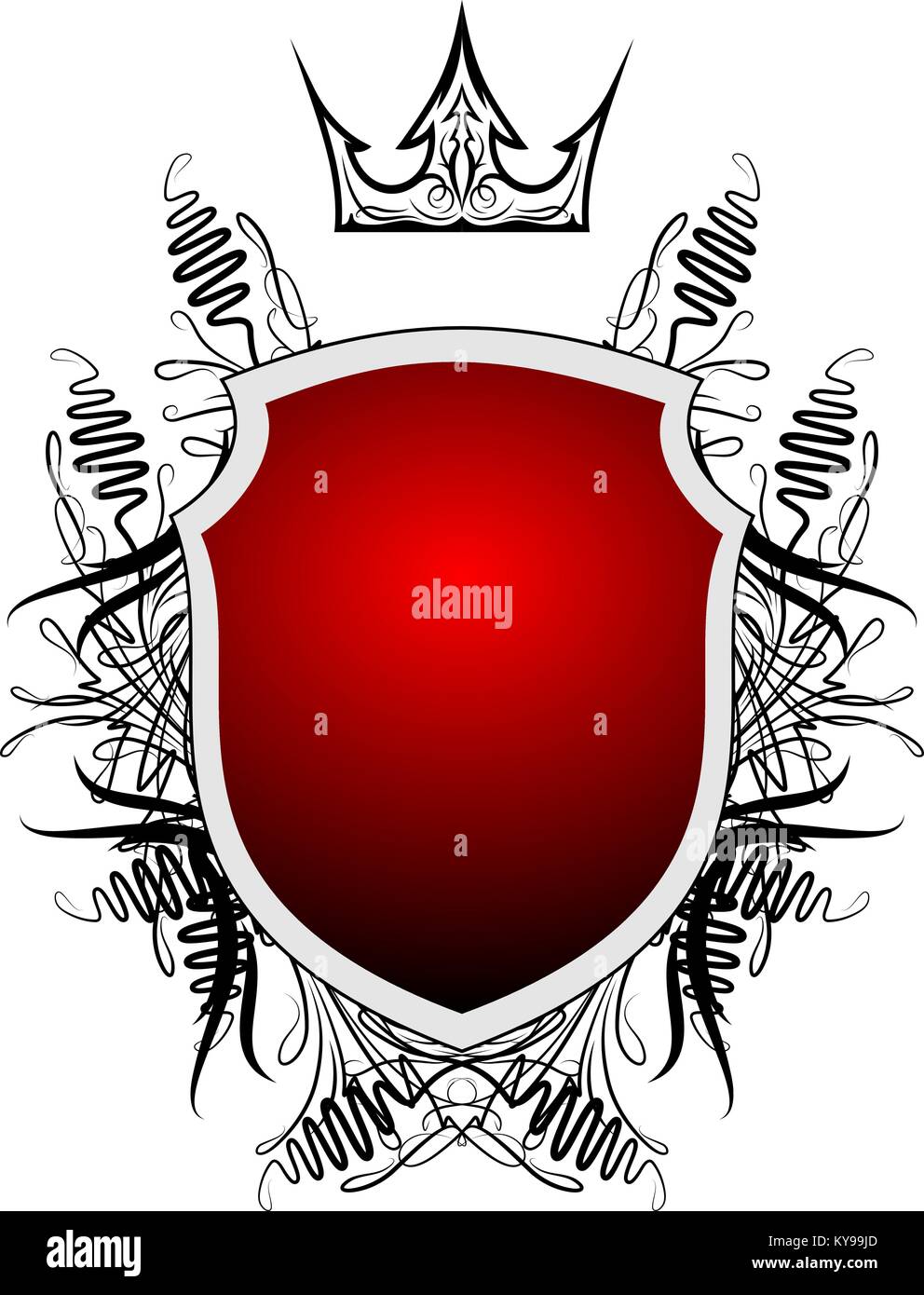 Heraldic background with shield and crown Stock Vector Image & Art - Alamy