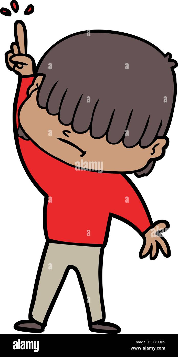 cartoon boy with untidy hair Stock Vector Image & Art - Alamy