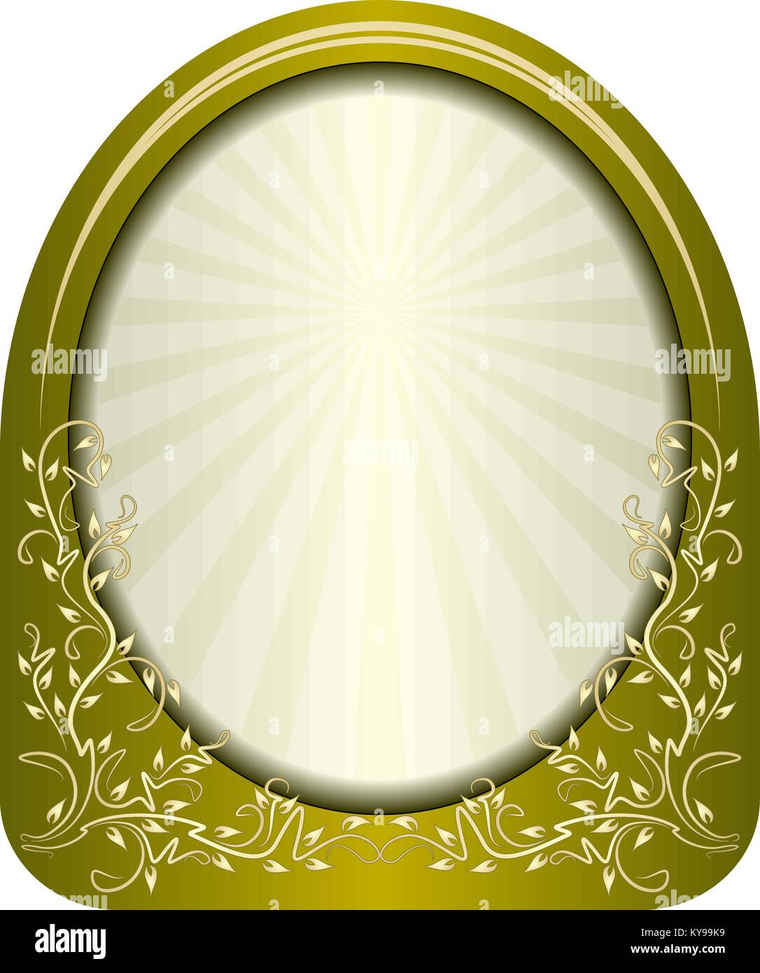 Elegant green oval label. Vector Stock Vector Image & Art - Alamy