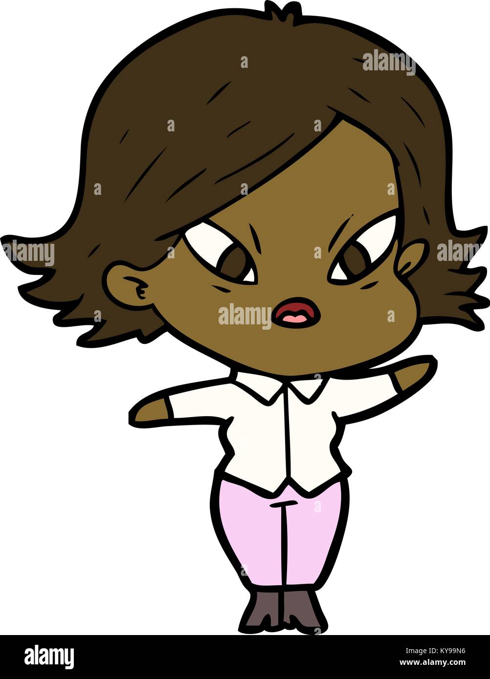 cartoon stressed woman Stock Vector Image & Art - Alamy