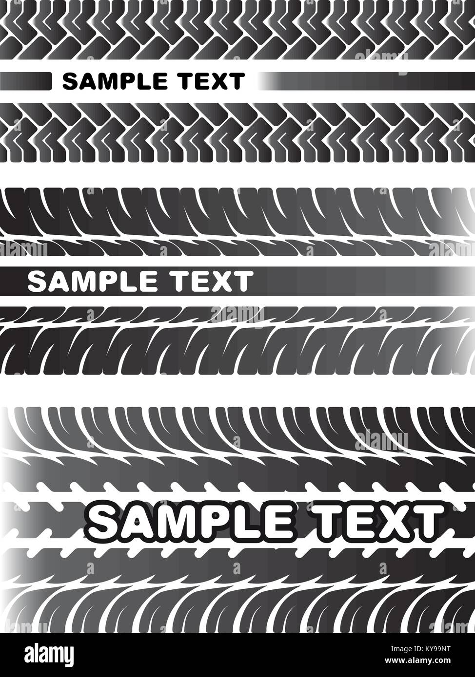 A set of detailed tire prints for your design. Vector illustration ...