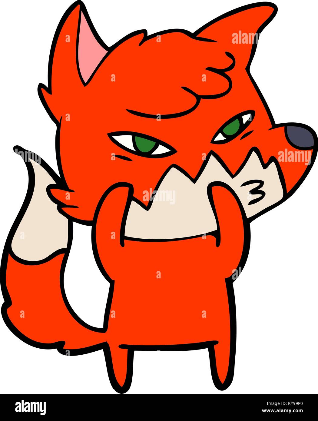 clever cartoon fox Stock Vector Image & Art - Alamy