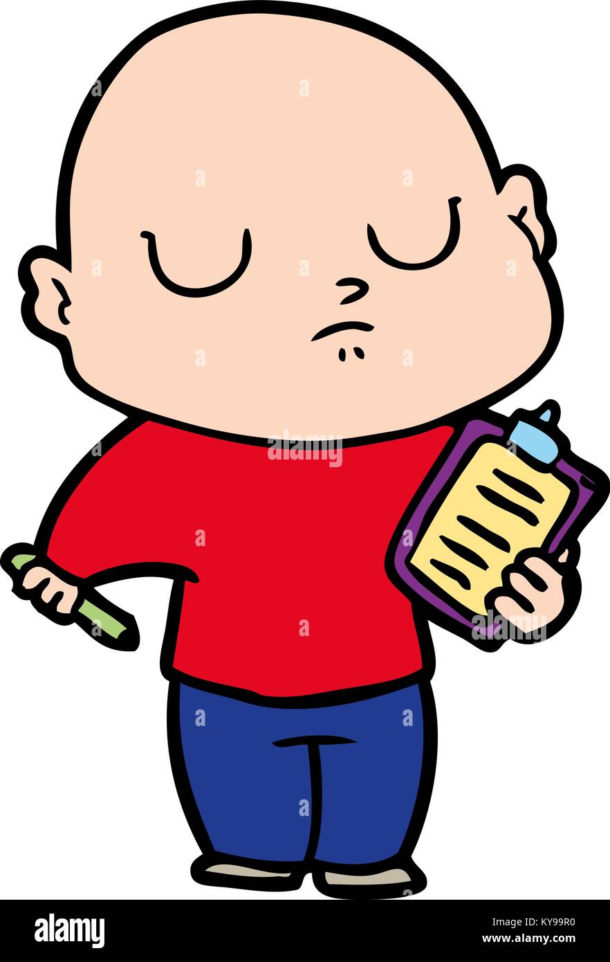 cartoon bald man Stock Vector Image & Art - Alamy