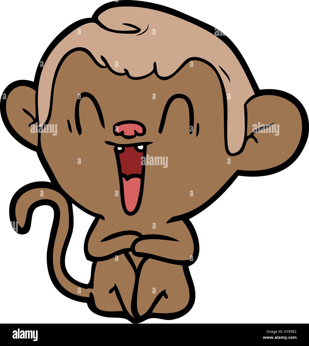 cartoon laughing monkey Stock Vector Image & Art - Alamy