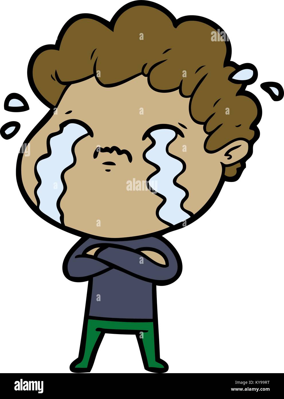 cartoon man crying Stock Vector Image & Art - Alamy