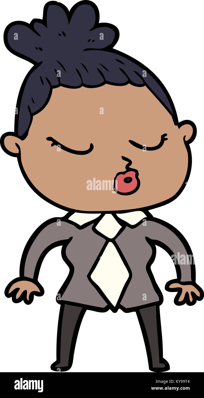 cartoon calm woman Stock Vector Image & Art - Alamy