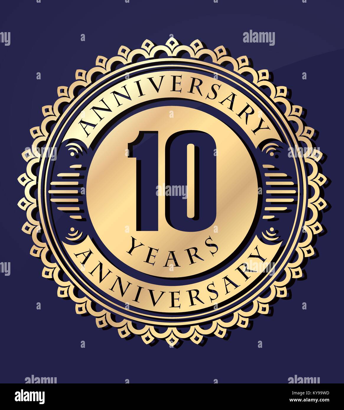 Dark blue gold round Stock Vector Images - Alamy