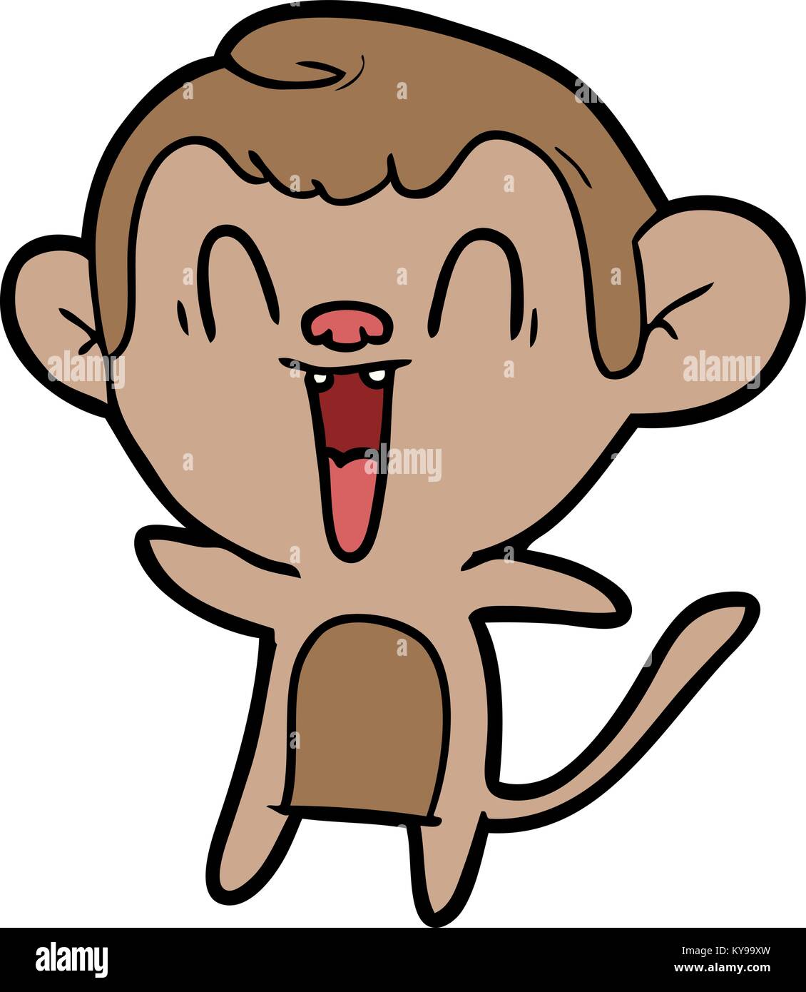 cartoon laughing monkey Stock Vector Image & Art - Alamy