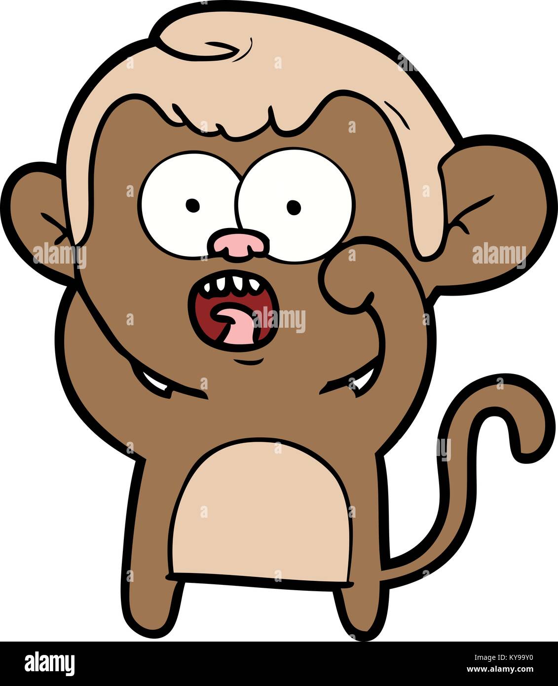 cartoon shocked monkey Stock Vector Image & Art - Alamy