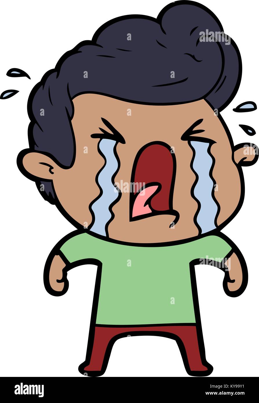 Boy crying tears illustration hi-res stock photography and images - Alamy
