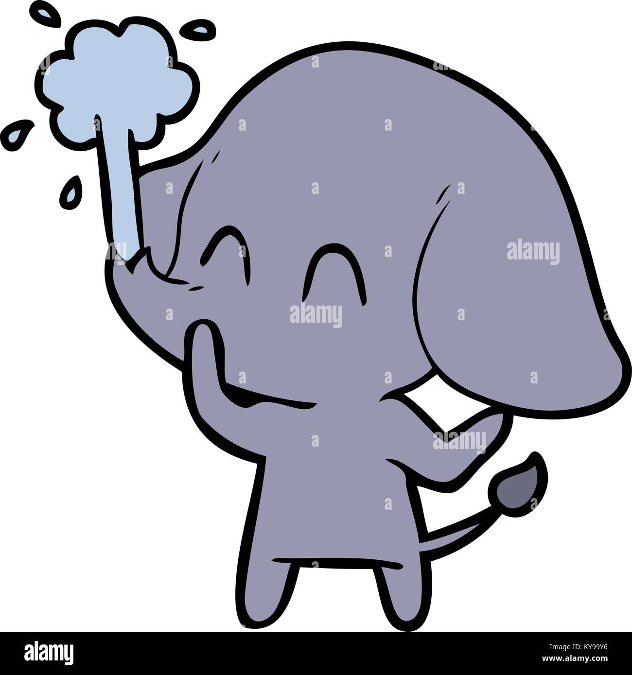 cute cartoon elephant spouting water Stock Vector Image & Art - Alamy