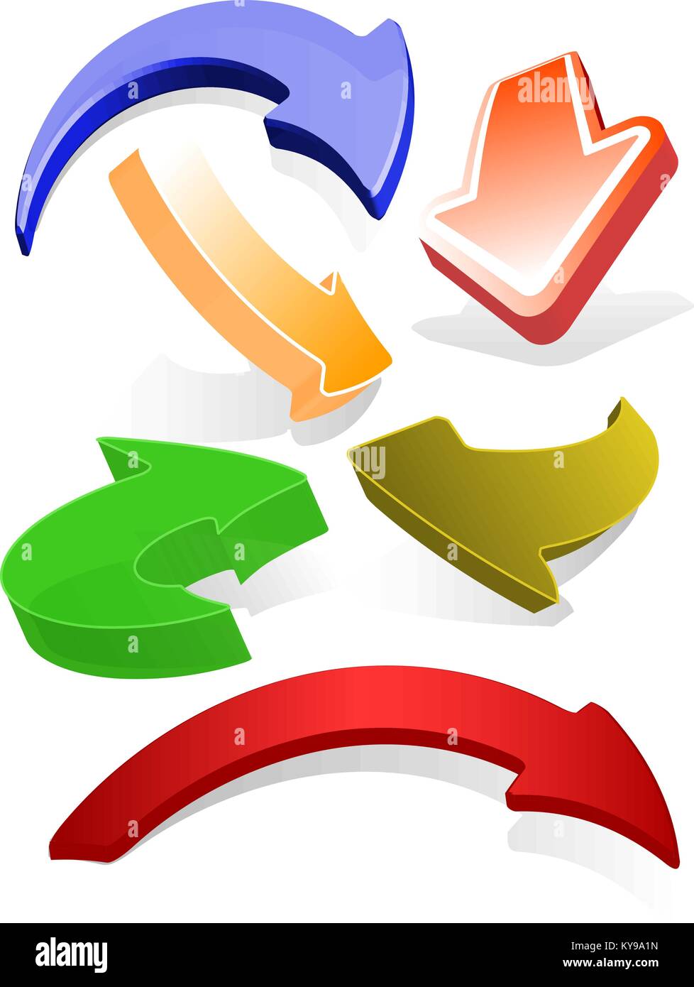 Color arrow set Stock Vector Image & Art - Alamy