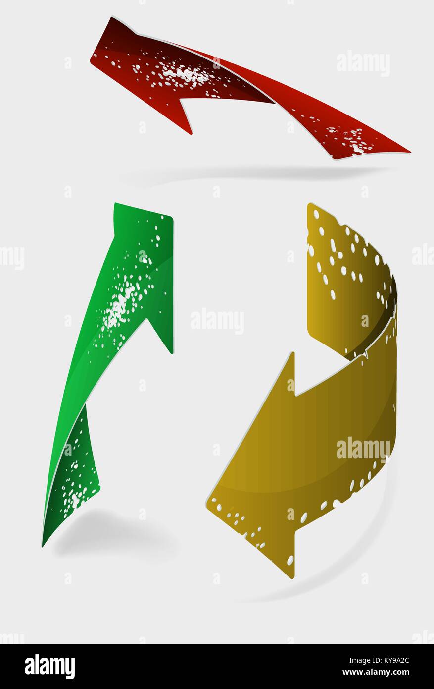 Set of colored arrows aged. Vector illustration Stock Vector Image ...