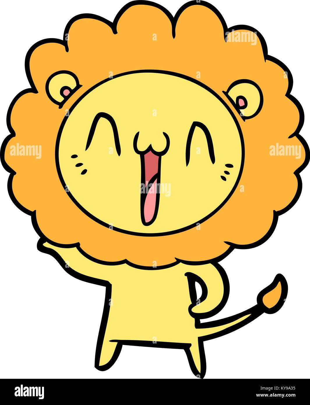 happy cartoon lion Stock Vector Image & Art - Alamy