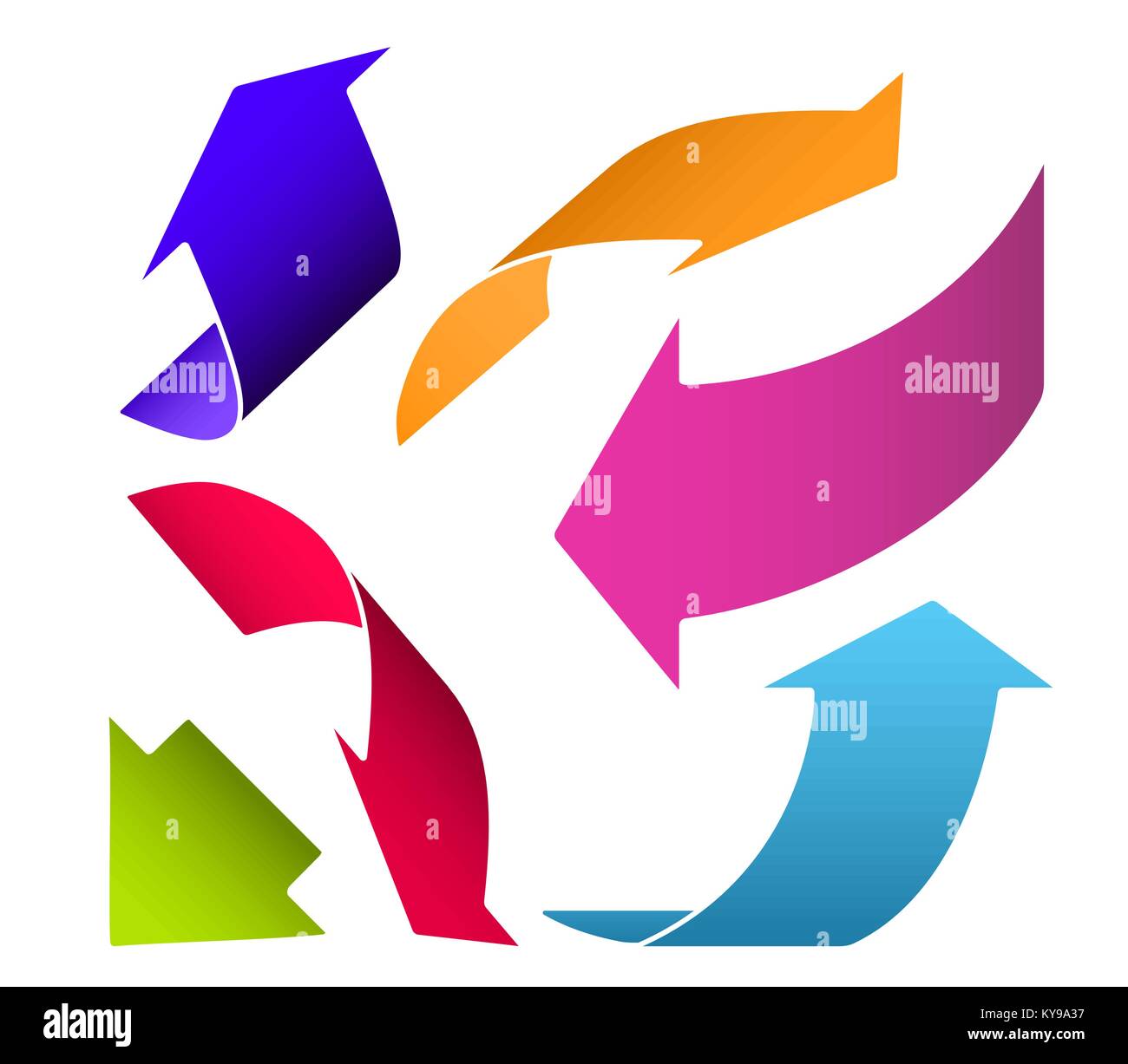 Vector colored arrow icon set Stock Vector Image & Art - Alamy
