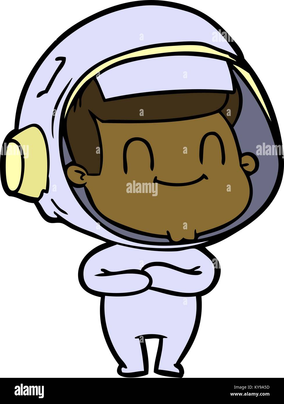 happy cartoon astronaut man Stock Vector Image & Art - Alamy