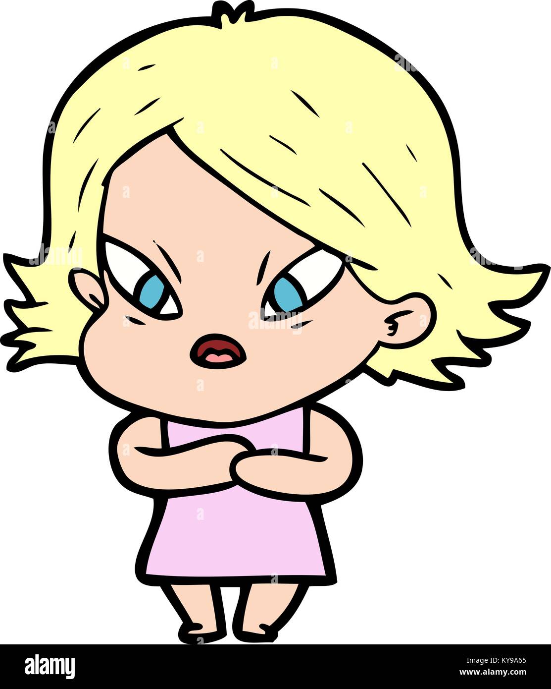 cartoon stressed woman Stock Vector Image & Art - Alamy