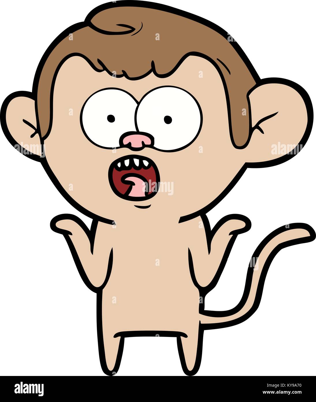 cartoon shocked monkey Stock Vector Image & Art - Alamy