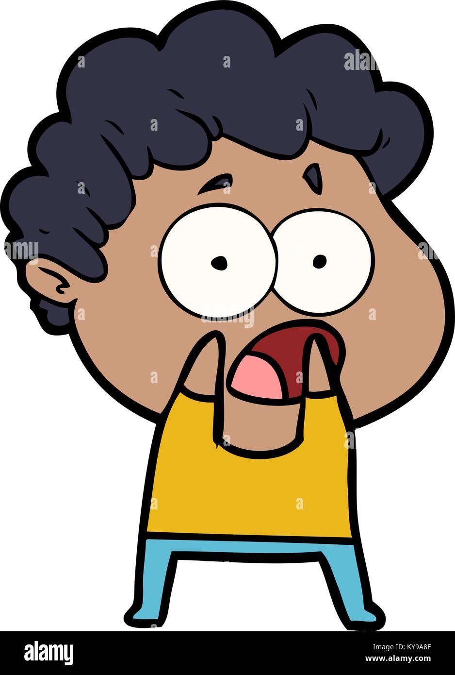 cartoon man gasping in surprise Stock Vector Image & Art - Alamy