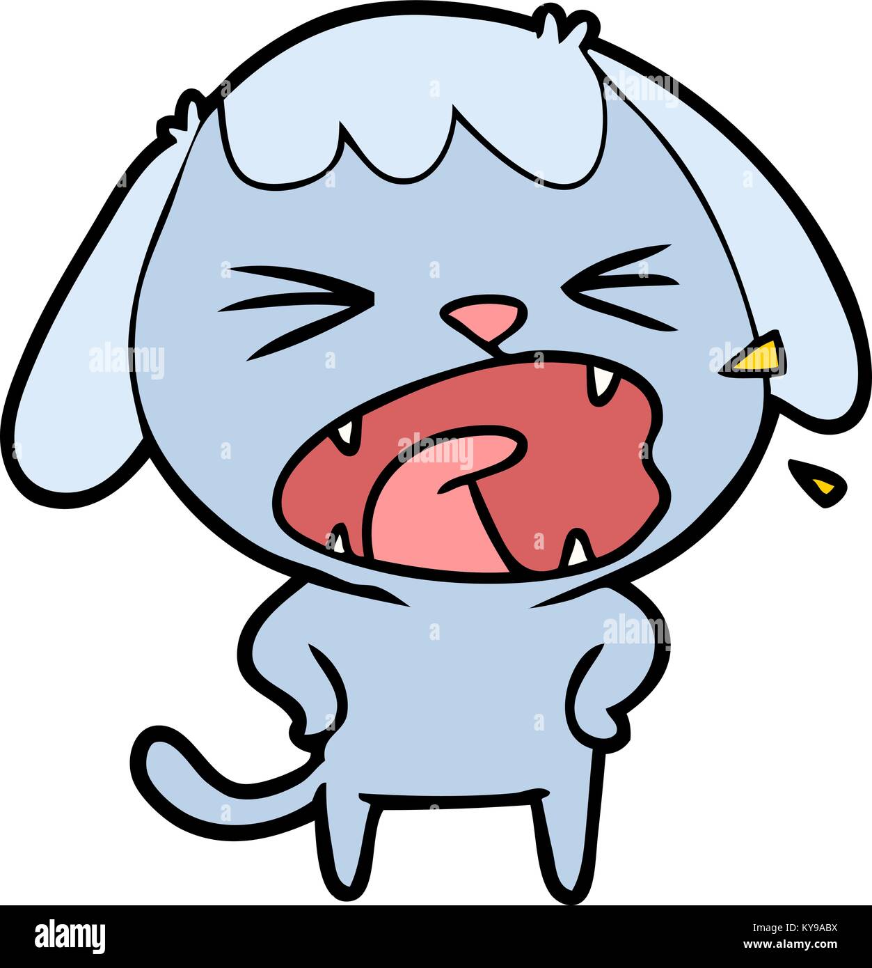 cute cartoon dog barking Stock Vector Image & Art - Alamy