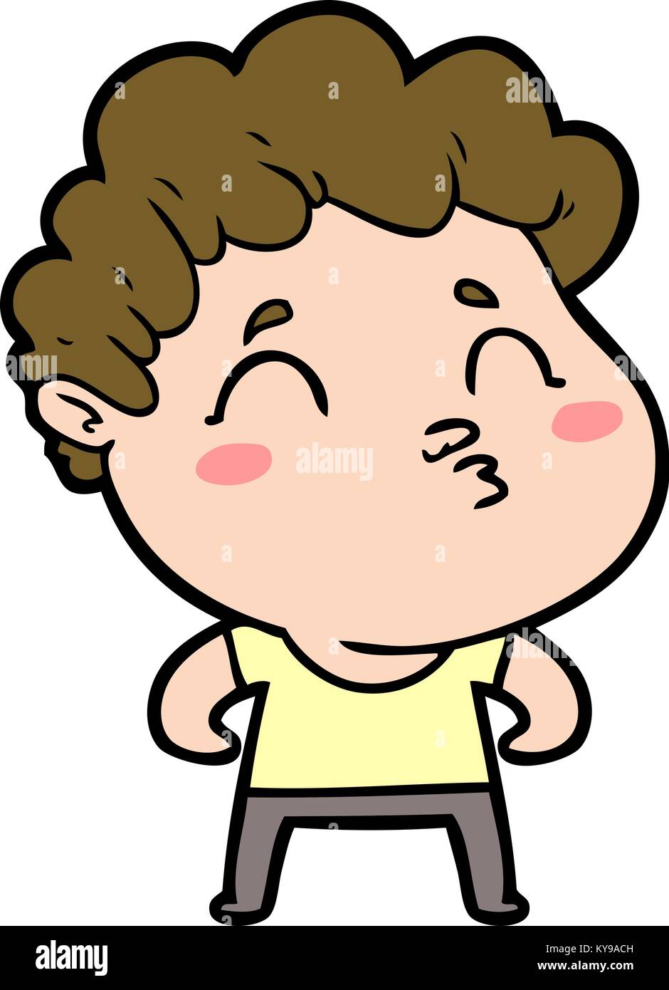 cartoon man pouting Stock Vector Image & Art - Alamy