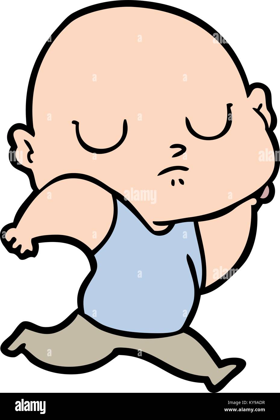 cartoon bald man Stock Vector Image & Art - Alamy