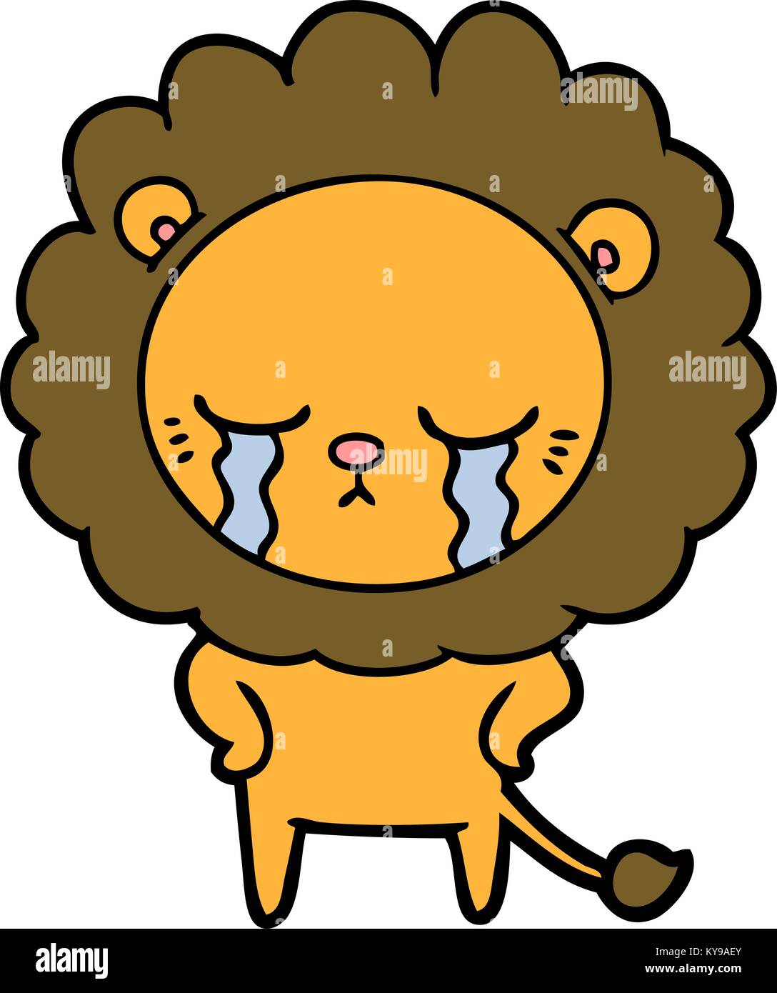crying cartoon lion Stock Vector Image & Art - Alamy
