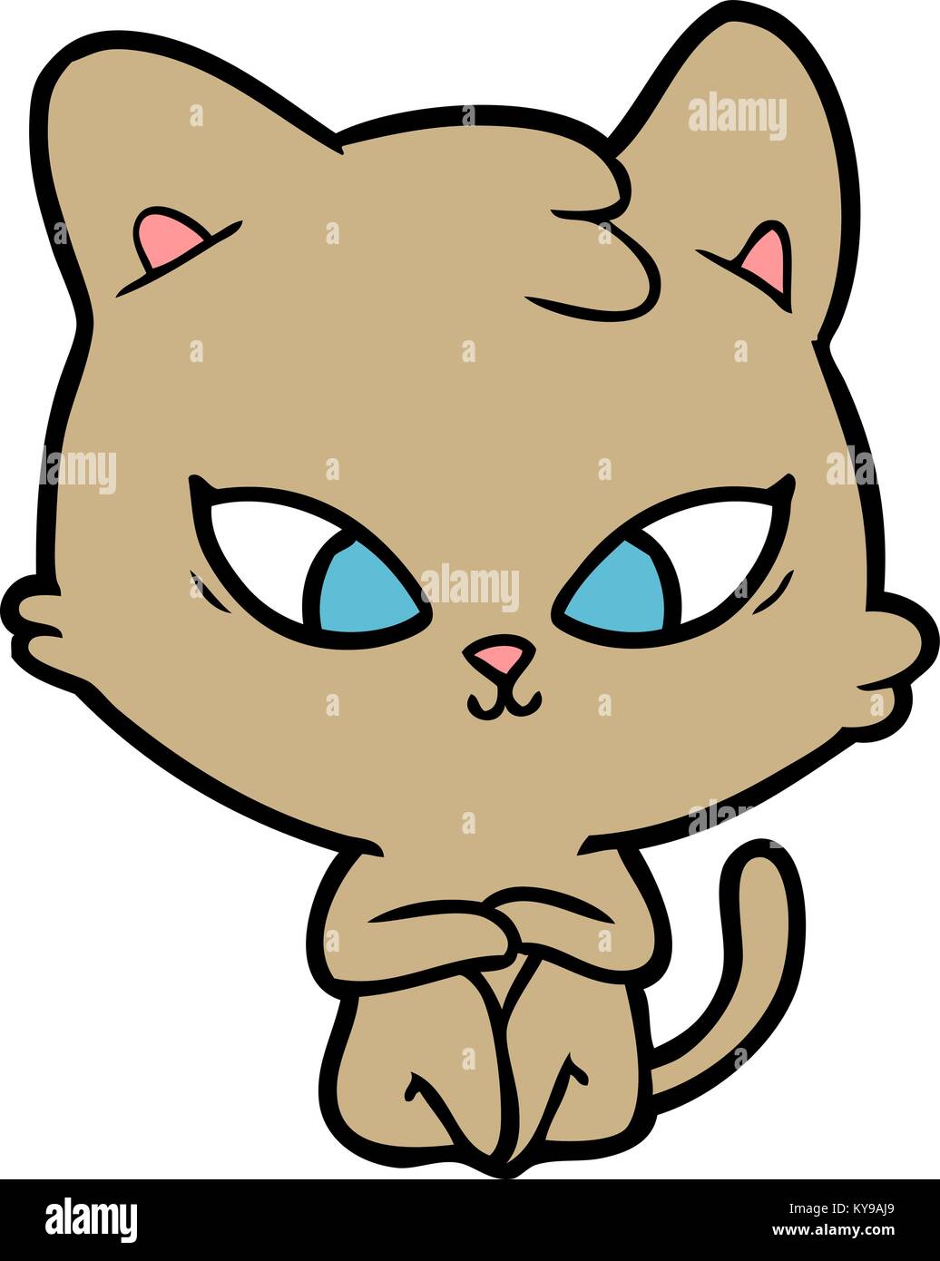 cute cartoon cat Stock Vector Image & Art - Alamy