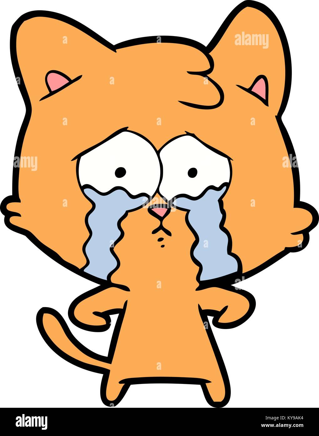 cartoon crying cat Stock Vector Image & Art - Alamy