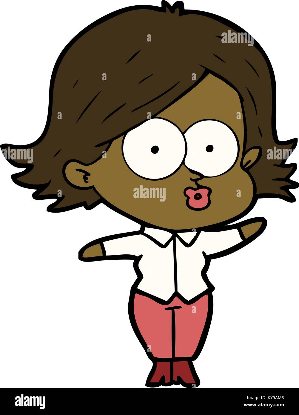 cartoon girl pouting Stock Vector Image & Art - Alamy