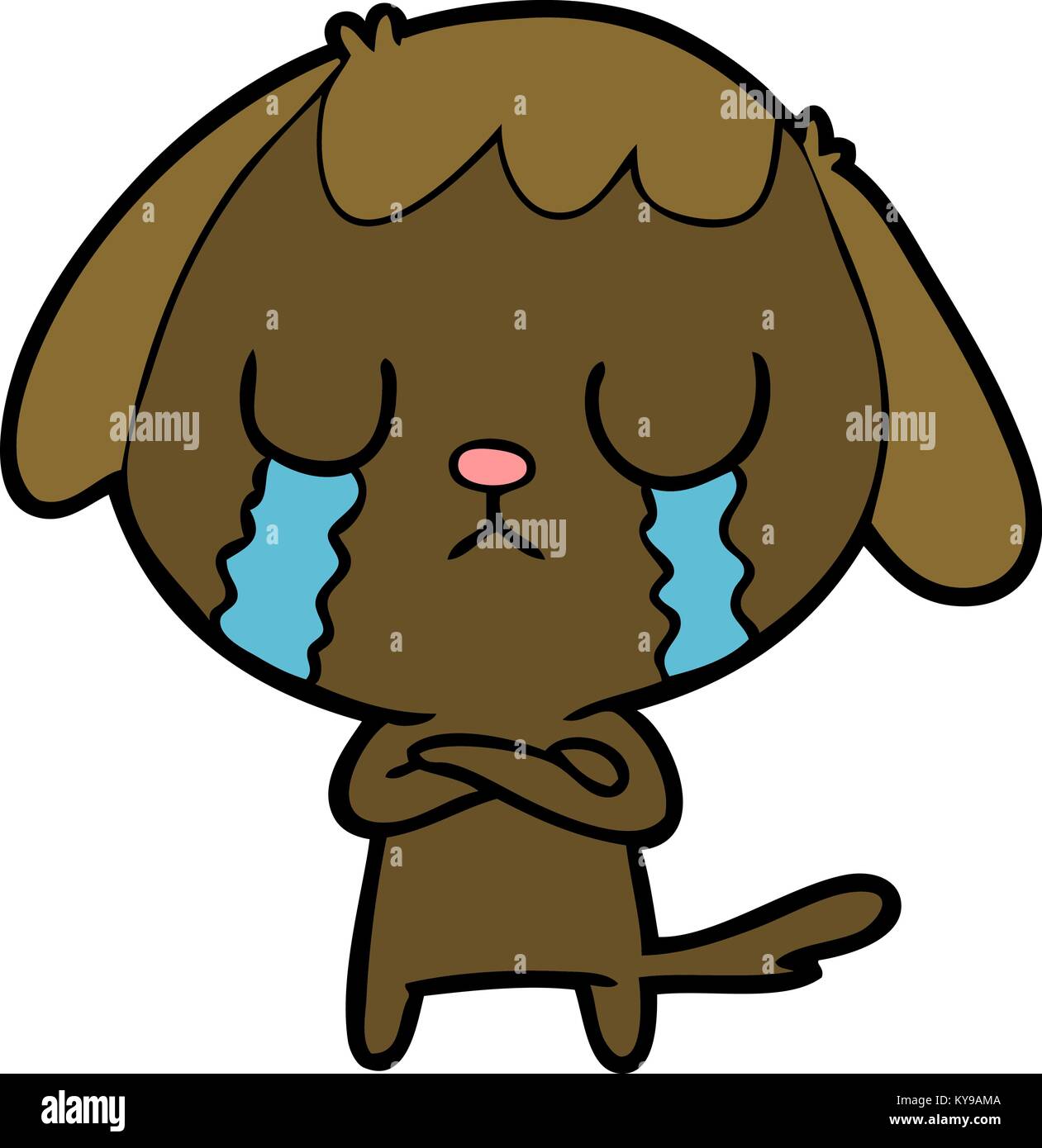 cute cartoon dog crying Stock Vector Image & Art - Alamy
