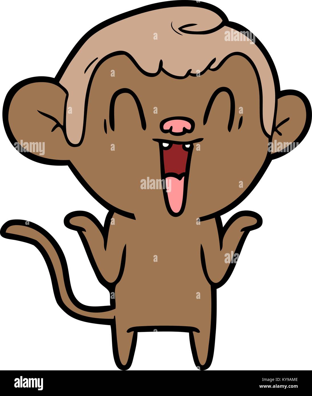 cartoon laughing monkey Stock Vector Image & Art - Alamy