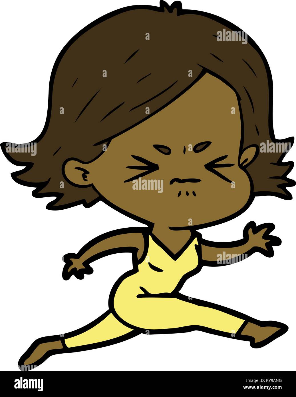 cartoon angry woman Stock Vector Image & Art - Alamy