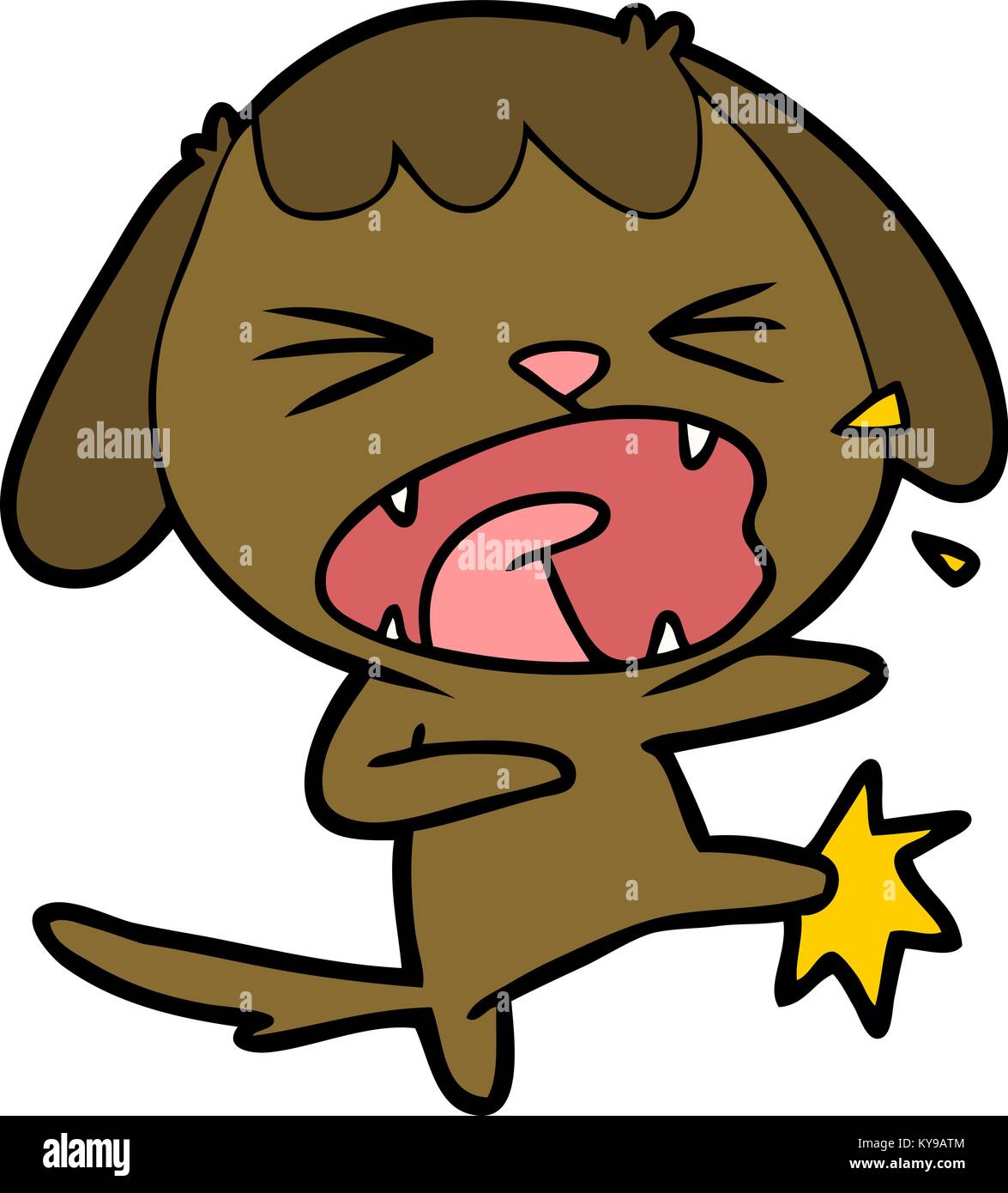 cute cartoon dog barking Stock Vector Image & Art - Alamy