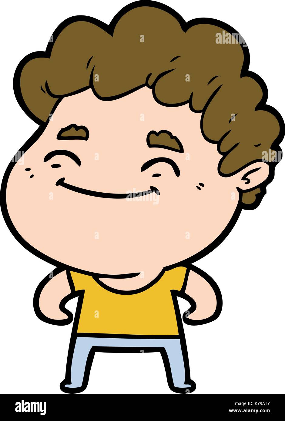 cartoon friendly man Stock Vector Image & Art - Alamy