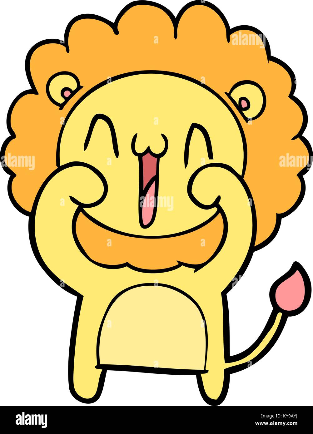 happy cartoon lion Stock Vector Image & Art - Alamy