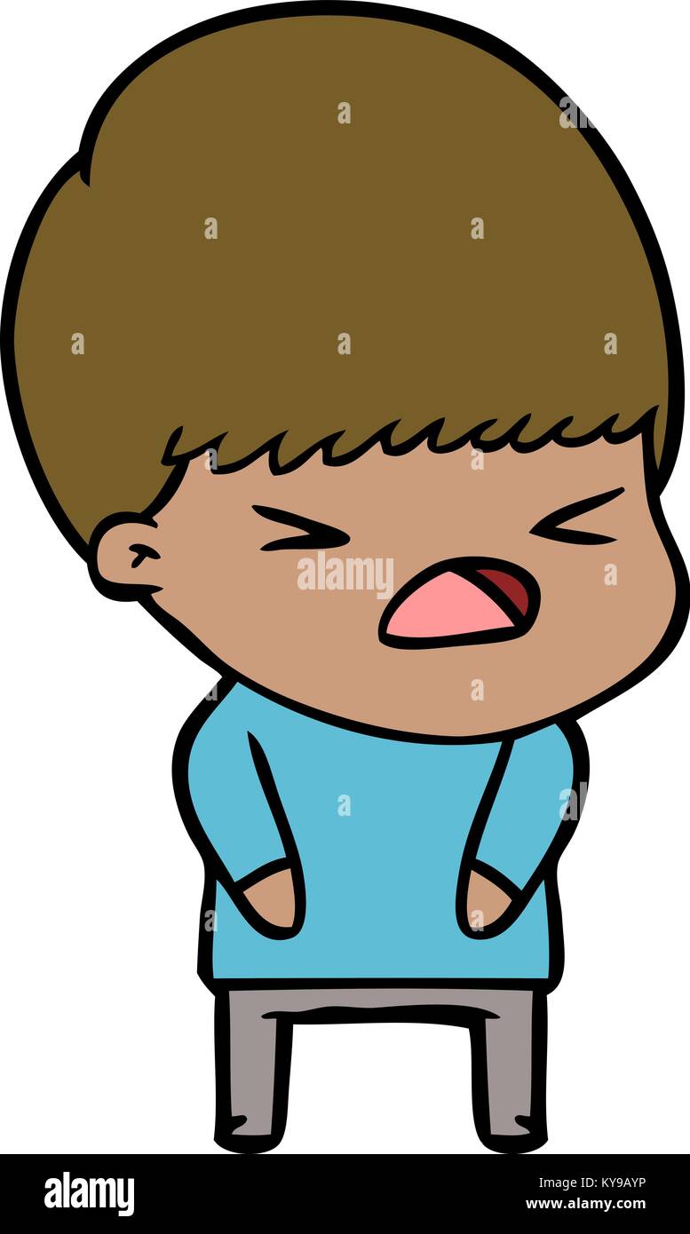 cartoon stressed man Stock Vector Image & Art - Alamy