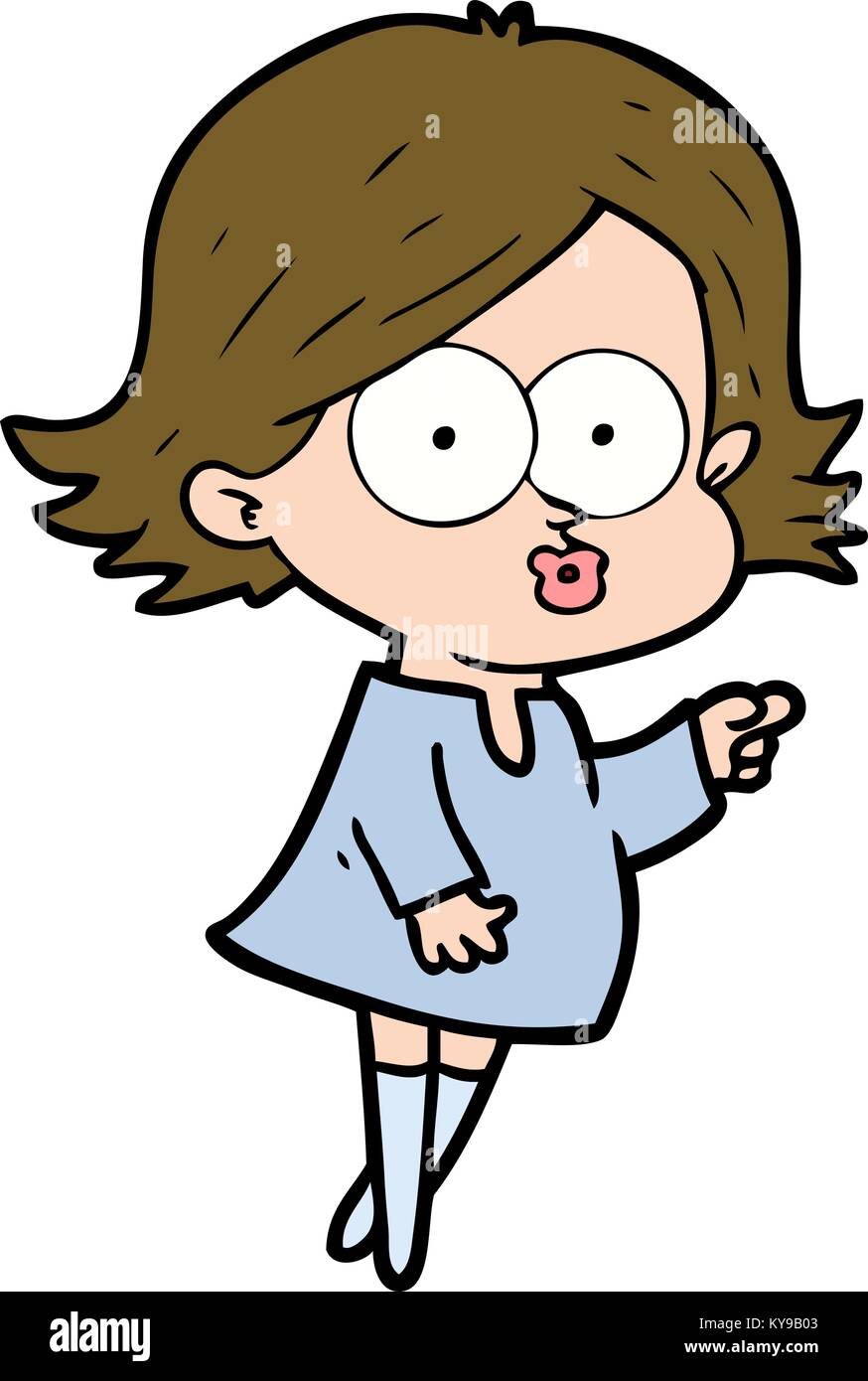 Cartoon Girl Pouting Stock Vector Image And Art Alamy