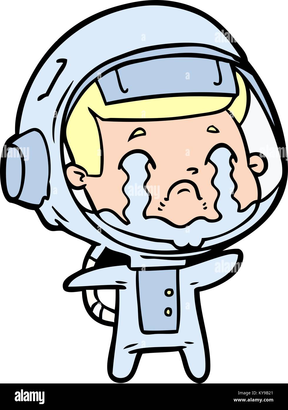 cartoon crying astronaut Stock Vector Image & Art - Alamy